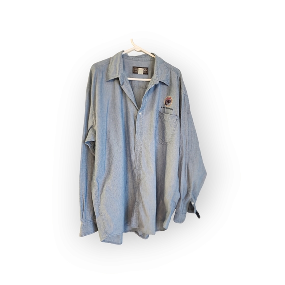 rivers end | Shirts | Vintage Miller Light Rivers End Jean Shirt | Poshmark